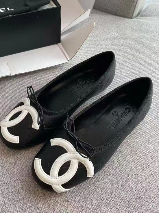 CHANEL. | Shoes | Chanel Cambon Line Black Quilted Lambskin Ballet ...